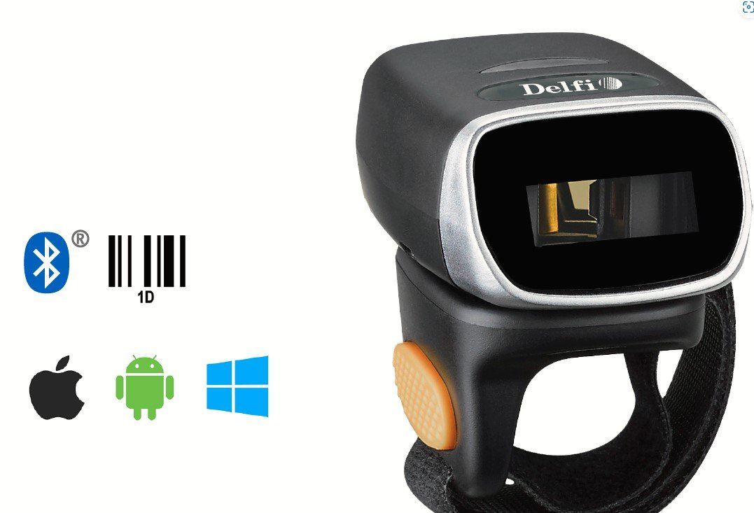 Delfi B10 Bluetooth Ring Scanner, 1D version - Stregkodelæser - HardSoft